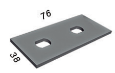 Ômega | Tala Simples com 2 Furos