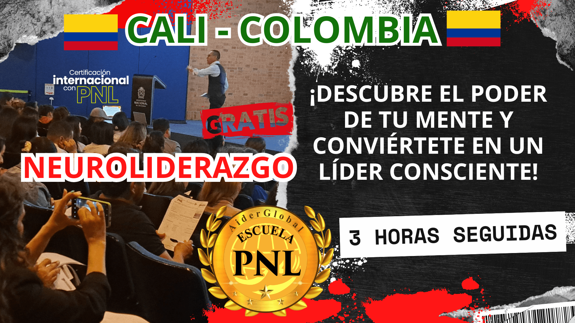 ESCUELA DE PNL + TP AIDERGLOBAL | CONFERENCIA PRESENCIAL NEUROLIDERAZGO PNL+TP